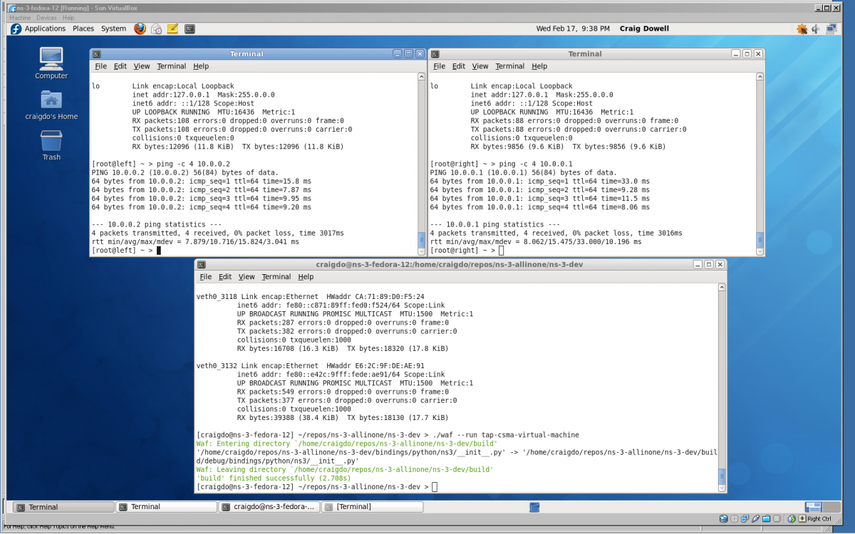 HOWTO Use Linux Containers to set up virtual networks - Nsnam